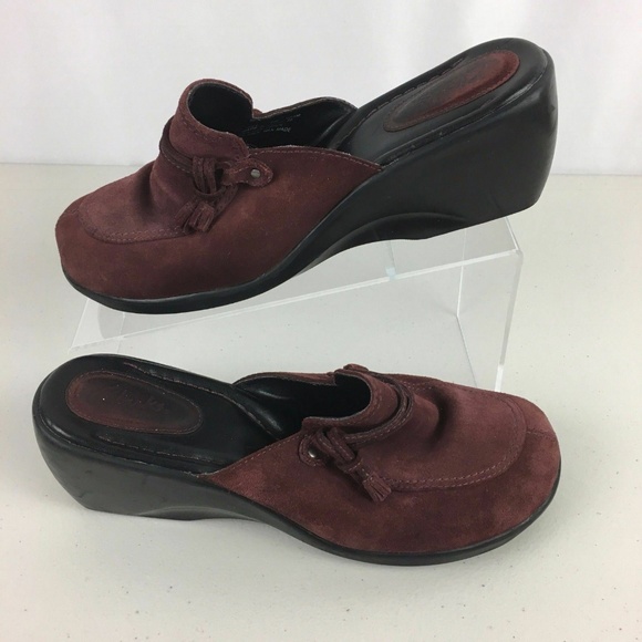 Clarks | Shoes | Clarks Split Apron Toe Slip On Clog Mule Shoe 9m ...